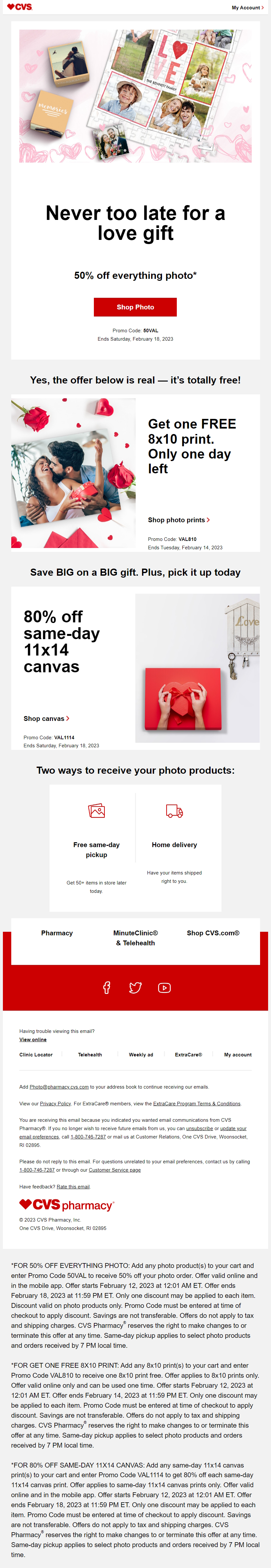 i heart cvs: free 8x10 photo print